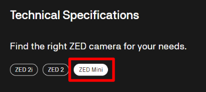 ZED Mini | MR/AR体験 可能 高解像度 3Dカメラ (Stereolabs社製) | 海外ハードウェアの購入代理店なら ...